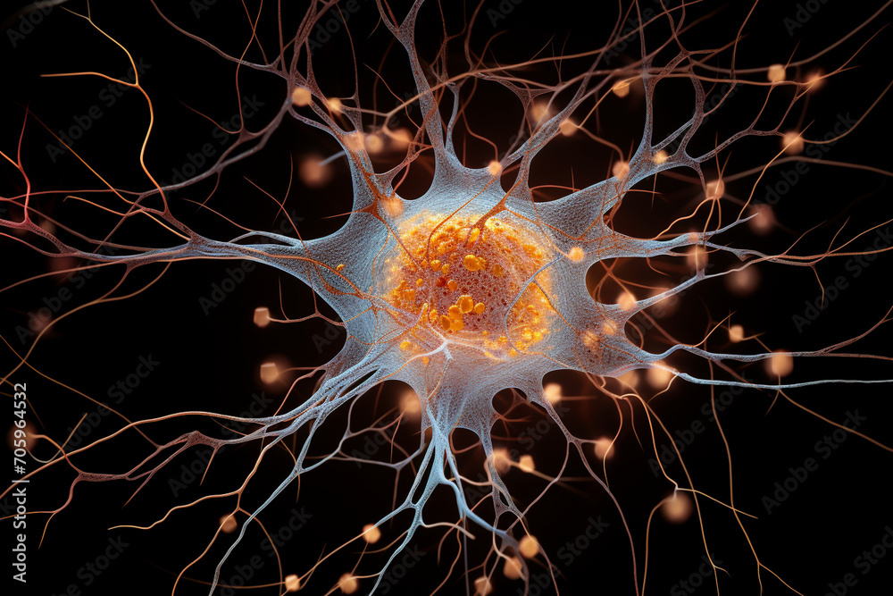 Photographing the complex structure of a neuron, emphasizing its ...