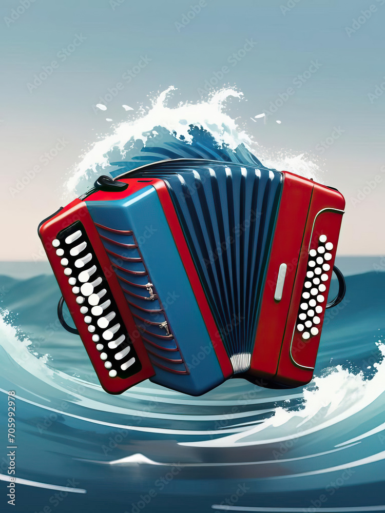 Cheerful Animated Accordion with Minimalistic Design and Realistic ...