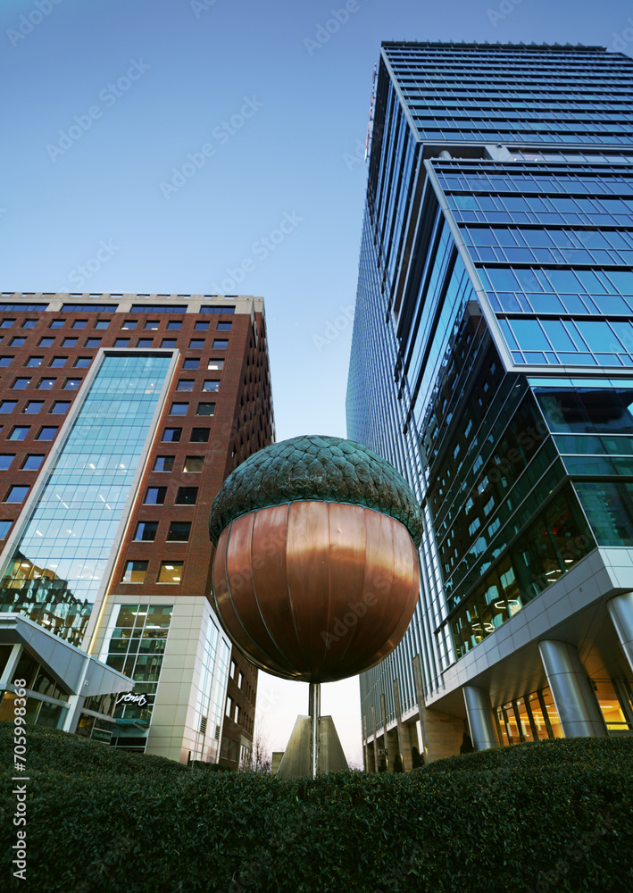 Raleigh, NC - USA - 1-02-2024: The Acorn, a sculpture by artist David ...