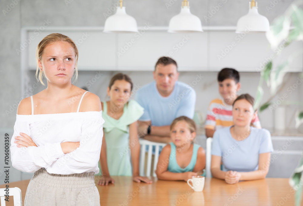 Offended girl child has turned back on large family and does not want ...