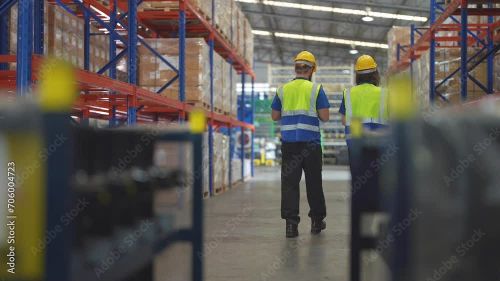operation workers checking and inspecting cargo for stack items for ...