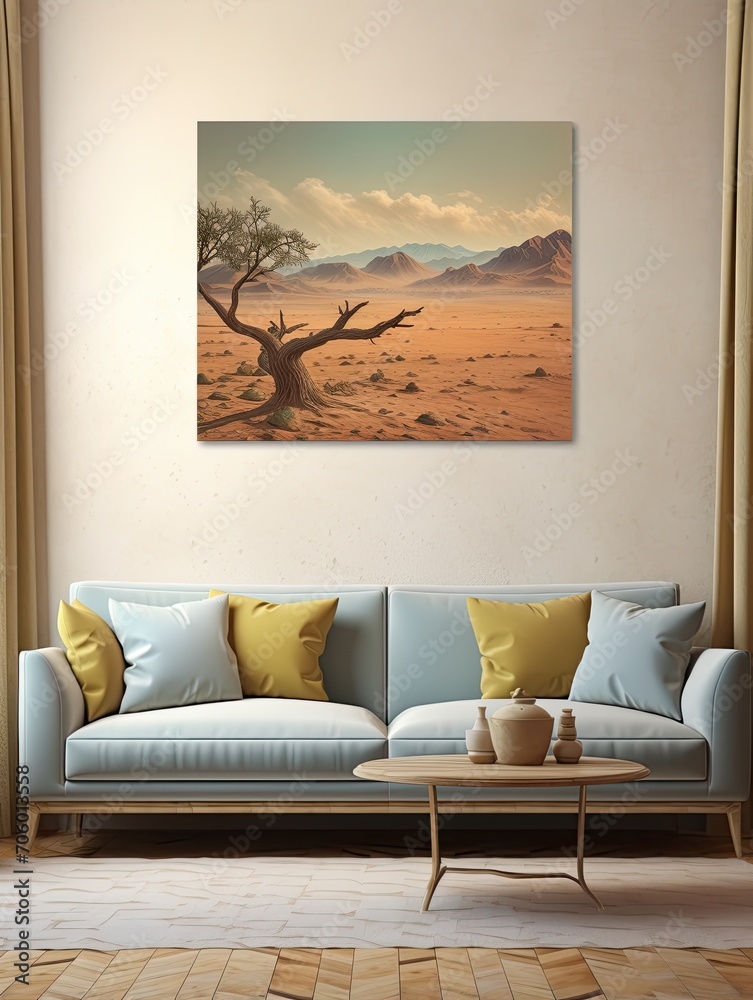 Vintage Desert Landscape Canvas Prints: Stunning Artistry in Vintage ...