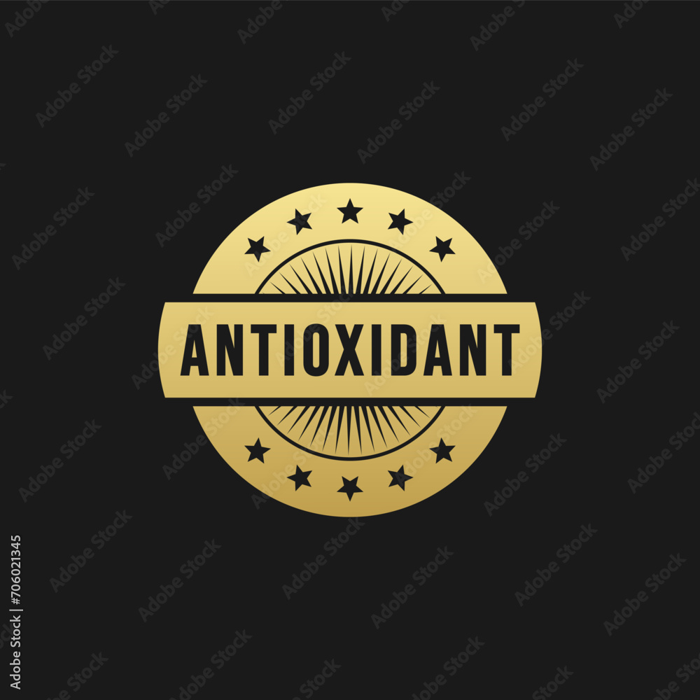 antioxidants label or antioxidants stamp vector isolated. Antioxidant ...
