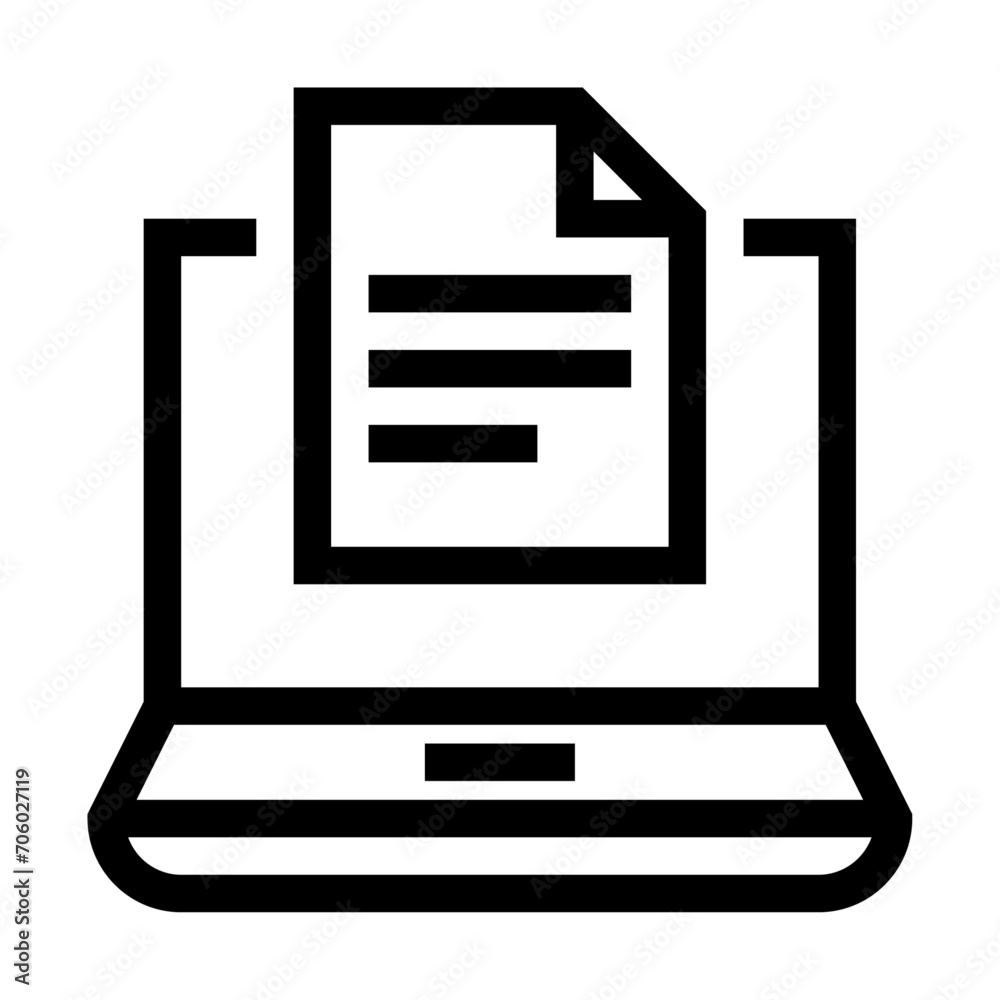 Icono de documento digital. Archivo electrónico, informe, datos del documento. Ilustración ...