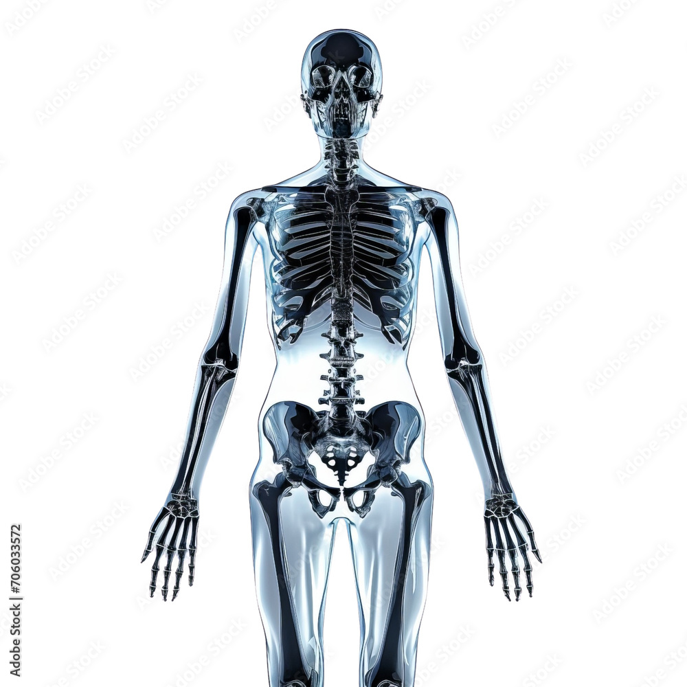 Human Skeleton With a Skeleton Inside, Anatomy Illustration of Multiple ...