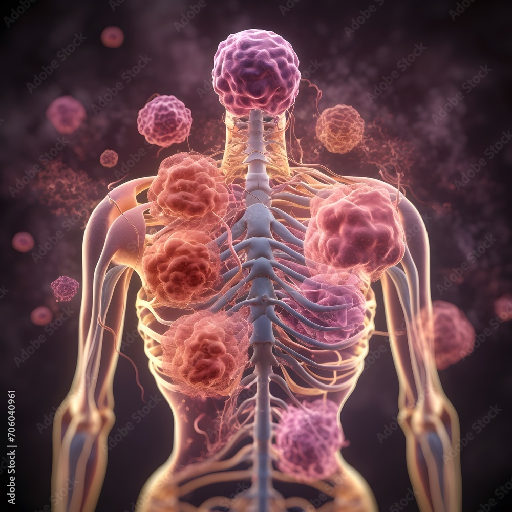 Cancer oncology and Malignant Cancerous Growth and Metastasis anatomy ...