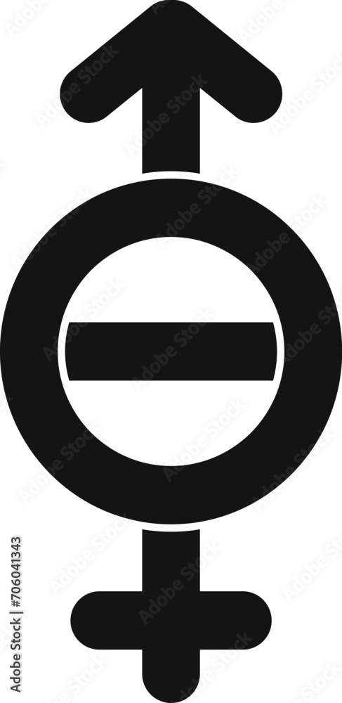 Trans hetero sign icon simple vector. Gender identity. Agender poster ...