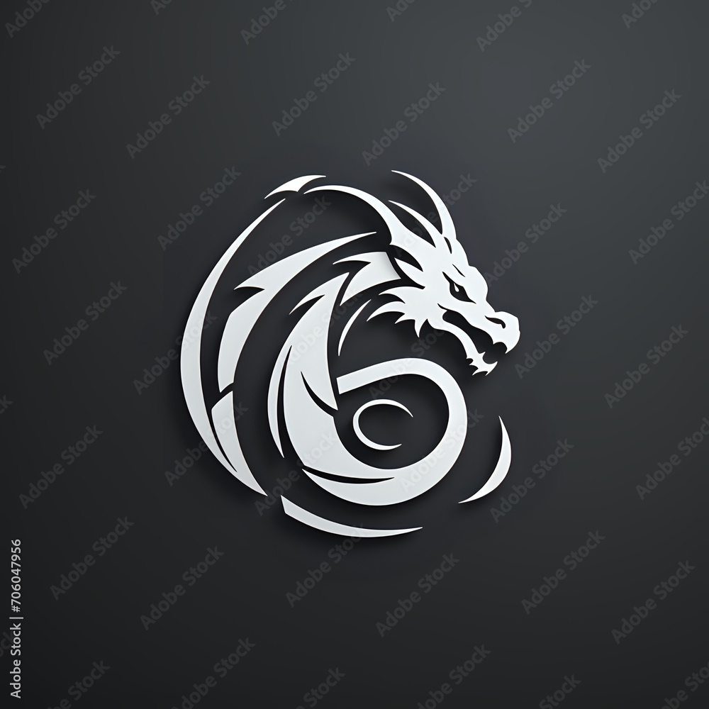 logo a dragon, dragon head illustration, dragon head vector, background ...