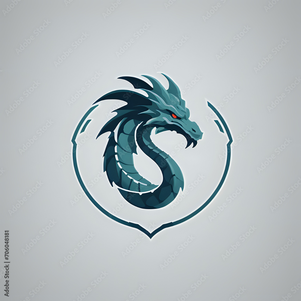 logo a dragon, dragon head illustration, dragon head vector, background ...