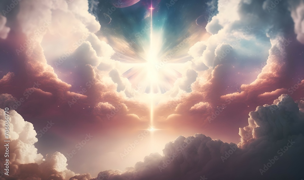 Heaven and its awe-inspiring beauty. Concept shot of what Heaven would ...
