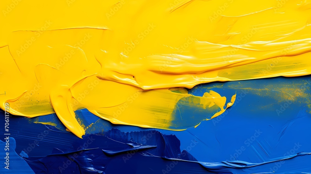 Radiant sunshine yellow contrasts with a deep cobalt blue, creating a ...