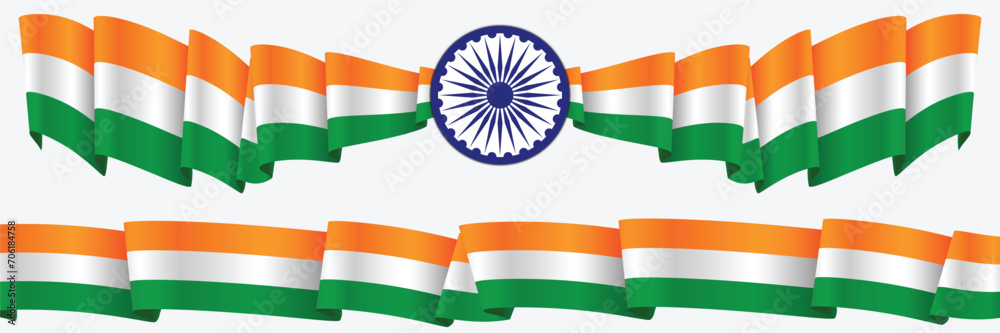 Indian tricolor national flag background vector. Stock Vector | Adobe Stock