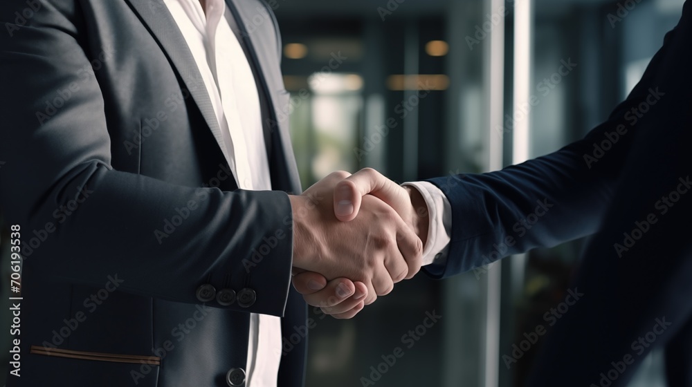 Corporate Success Story: Handshake in Business Collaboration ...