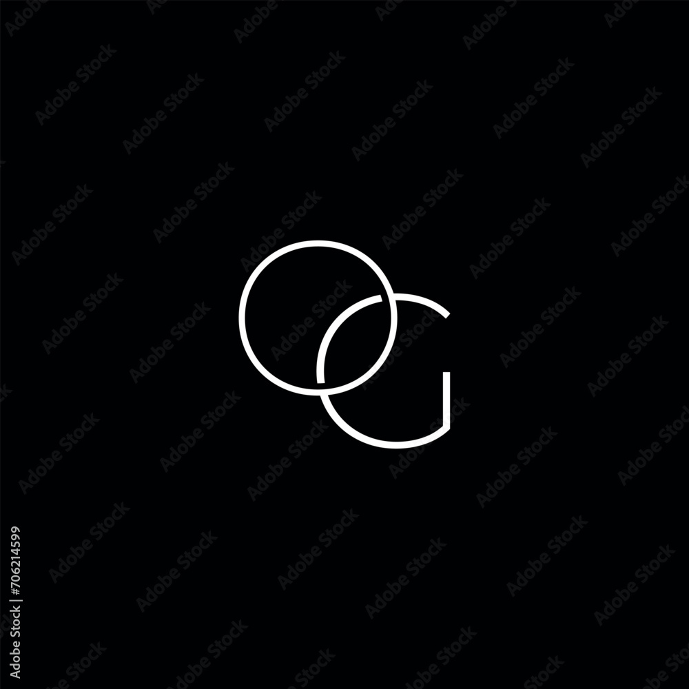 Alphabet Letters OG or GO Icon logo,OG Logo, OG Monogram, Initial OG ...
