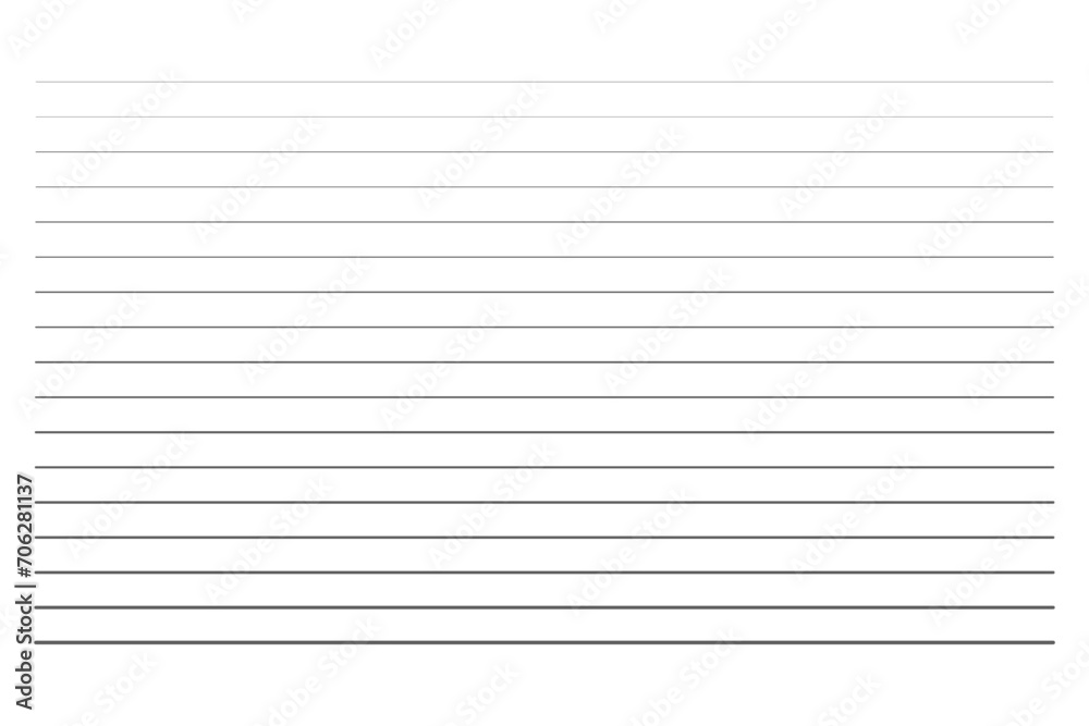 Blank lined paper sheet. Realistic lined paper sheet. Vector ...