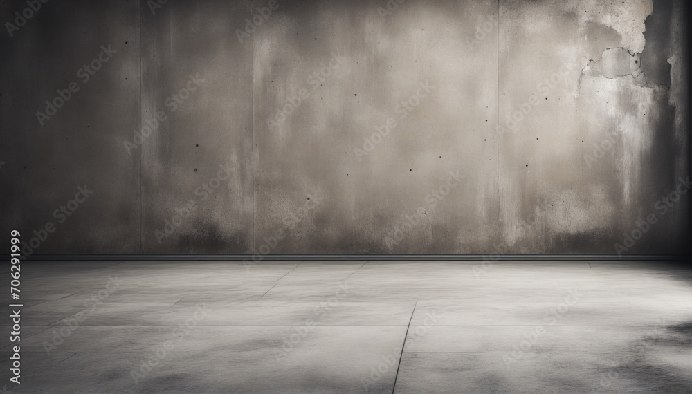 Grunge background. Interior room. Concrete old wall, floor. Product ...
