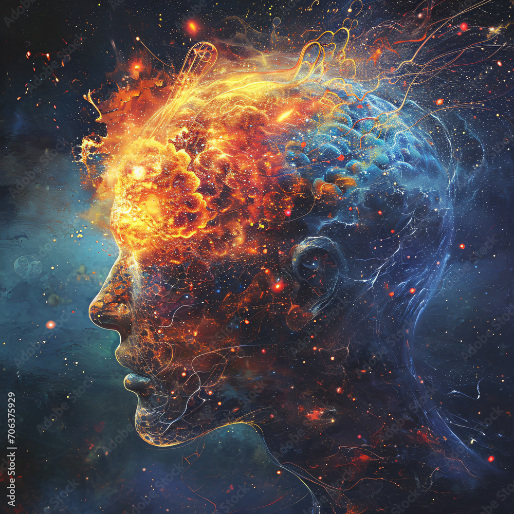 Transcendent Portraiture: Artistic Creation Merging Human Form with ...