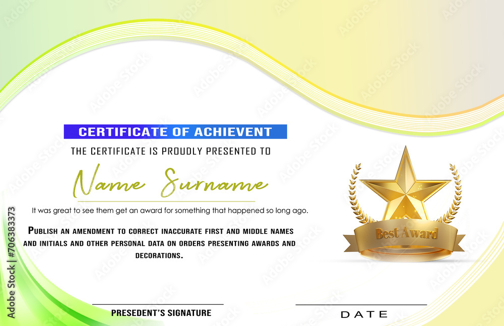 Capture success with this professional certificate of achievement ...