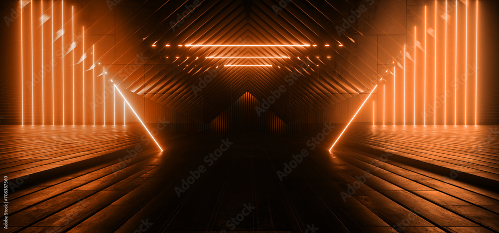 Sci Fi Futuristic Cyber Alien Stage Garage Showroom Cement Podium ...