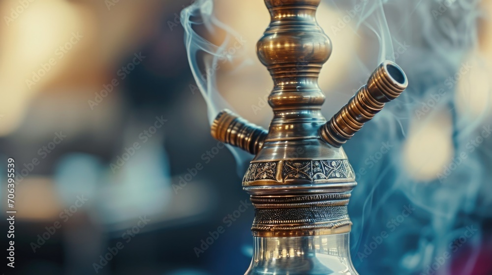 A detailed close-up of a metal hook with smoke billowing out. Perfect ...