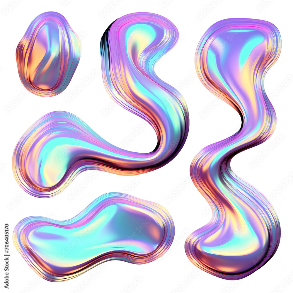 Glass liquid bubble precious metal drops. Chrome Y2K melted, mercury ...