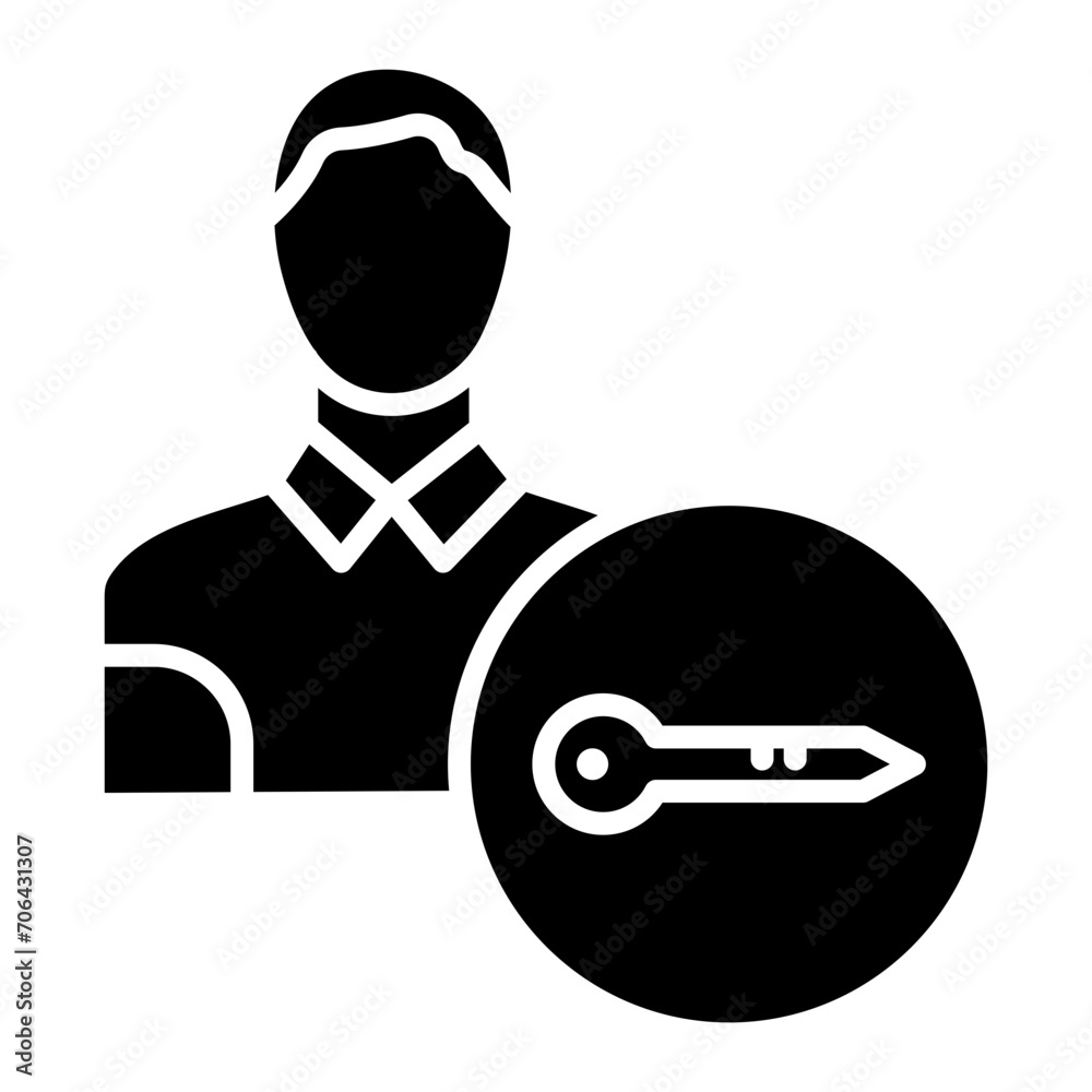 Key Person Icon of Human Resource iconset. Stock Vector | Adobe Stock