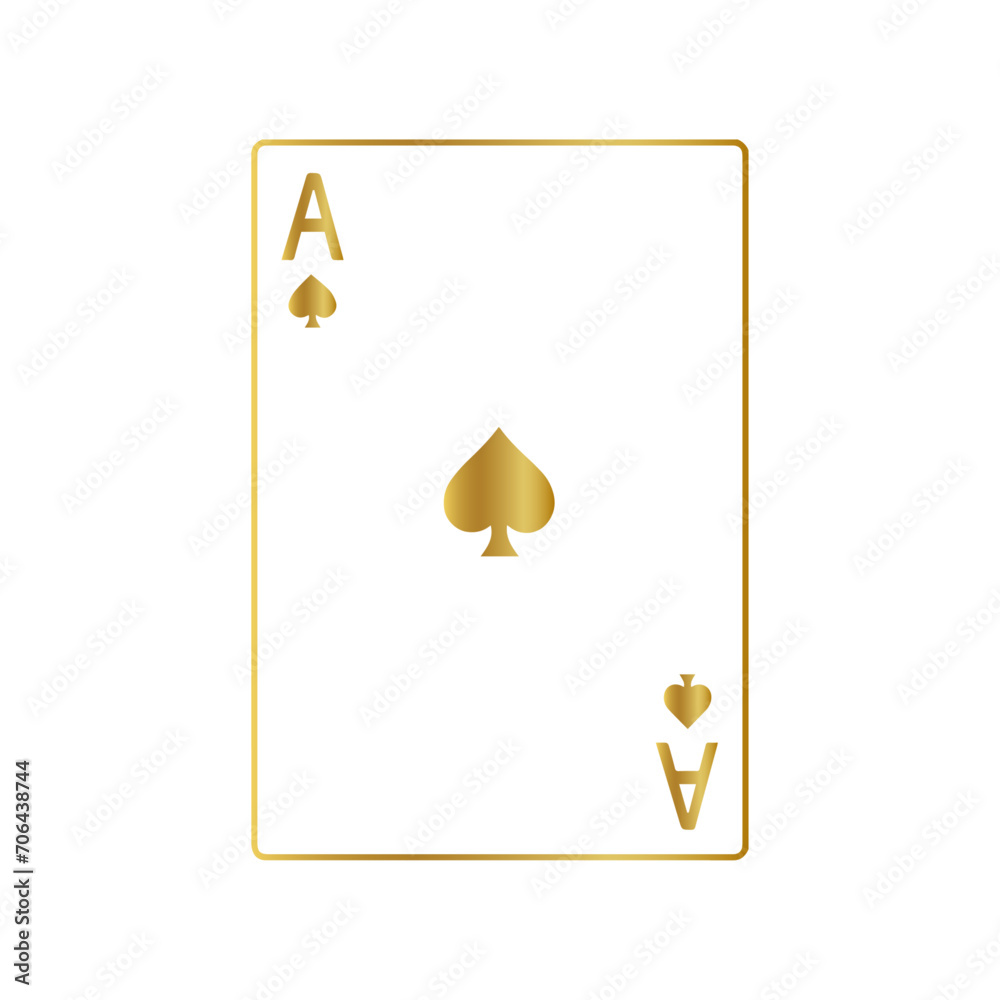 golden ace of spades, Ace of spades Playing card Ace of hearts, Spades ...