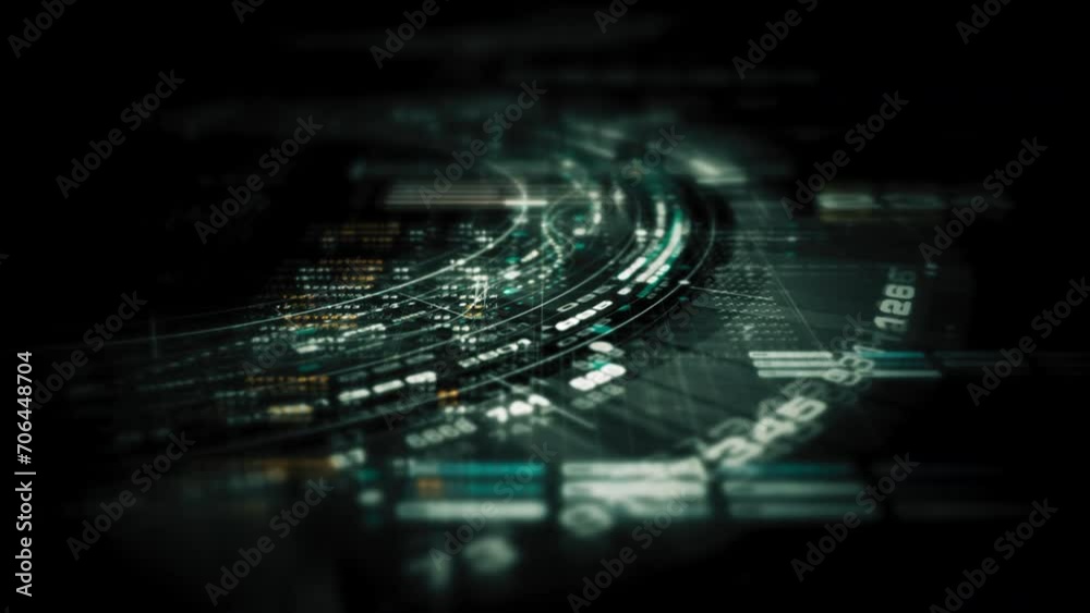 Data matrix simulation UI with cutting-edge digital environment with a ...