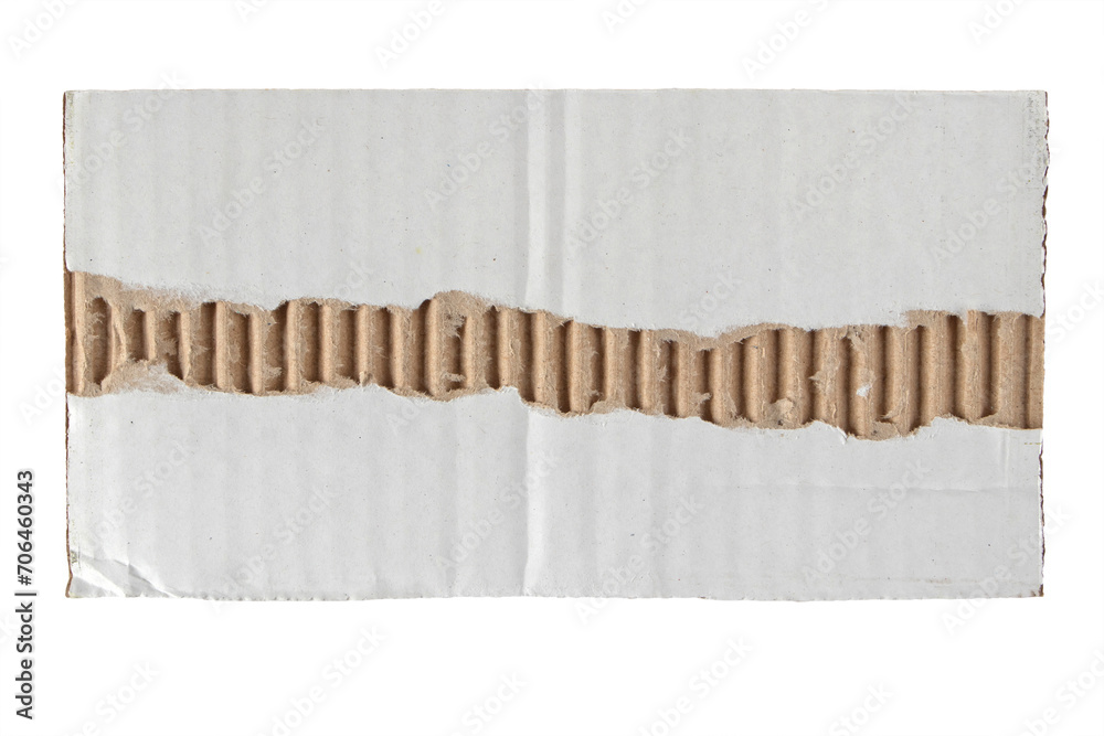 Scrap of white recycled cardboard box isolated transparent png. Grunge ...