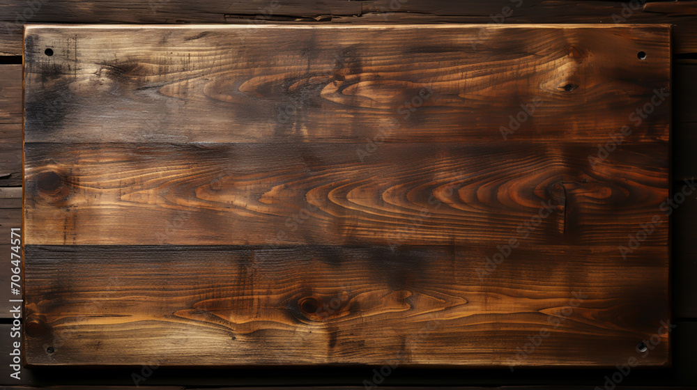 Texture of dark old wood. Charred and burnt old Board with knots. Wide ...