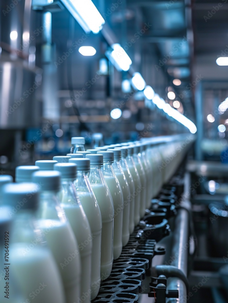 Automated milk processing and bottling facility with focused operation ...
