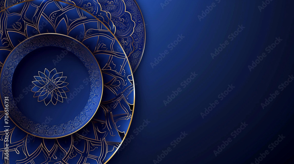 Indian style blue background template design for cover, business ...