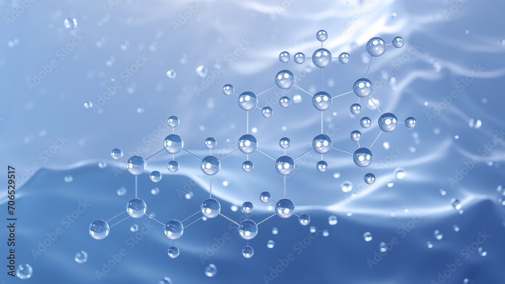 nandrolone molecular structure, 3d model molecule, 19-nortestosterone ...