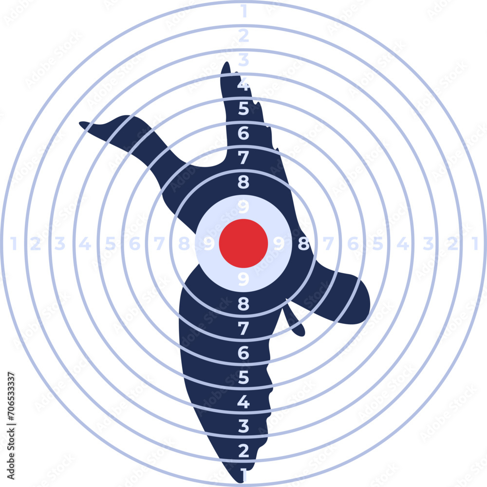 Blue and white hurricane icon with concentric circles. Weather forecast ...