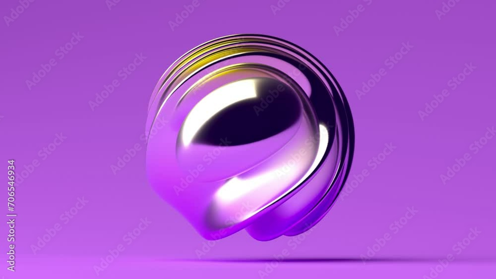 3d render abstract art video animation of surreal alien ball sphere in ...