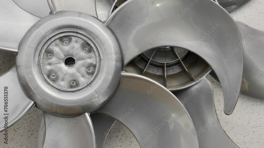 New fan impeller, disassembled into a technical composition, ready for ...