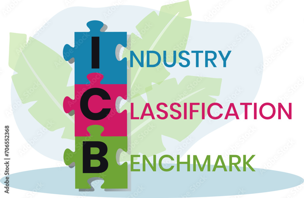 ICB - Industry Classification Benchmark acronym. business concept ...