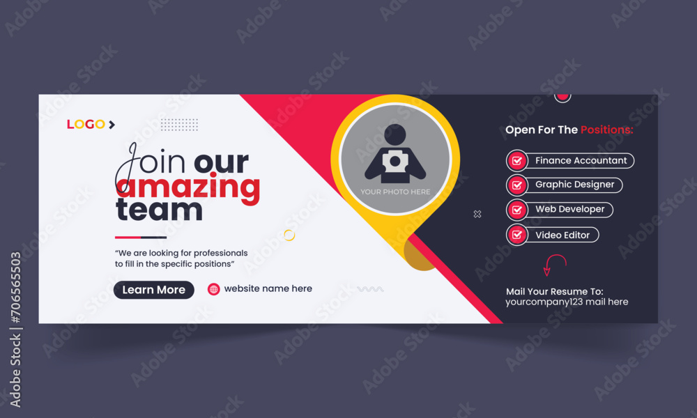 We are hiring job vacancy social media facebook cover and web banner ...