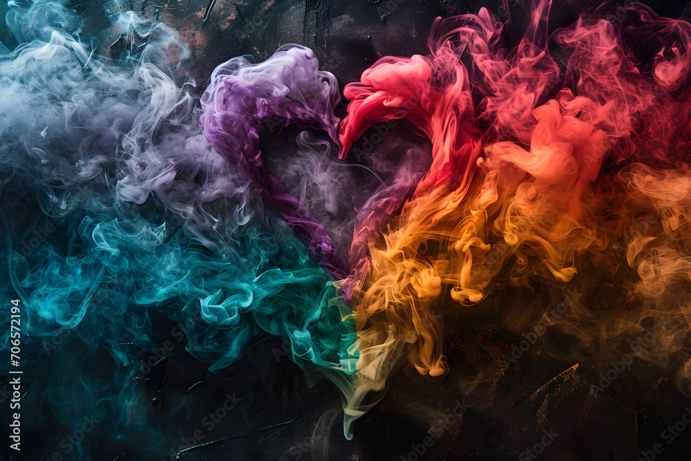 2023 Trans Visibility Valentine's Day, Smoke heart in trans flag colors ...