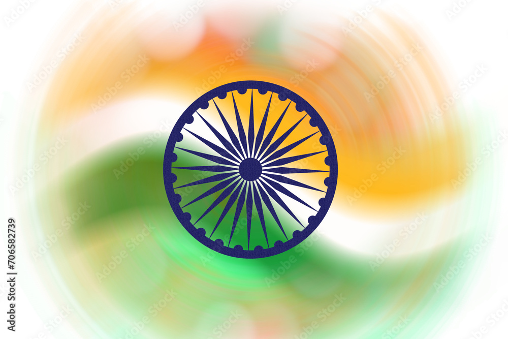 indian national emblem ashok chakra or ashok wheel with indian flag or ...