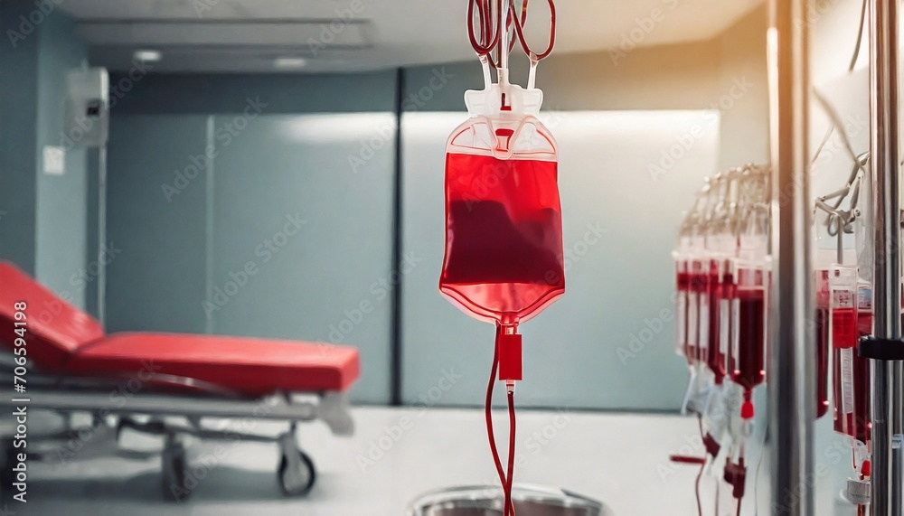 wide banner for voluntary international blood bank donation, emergency ...