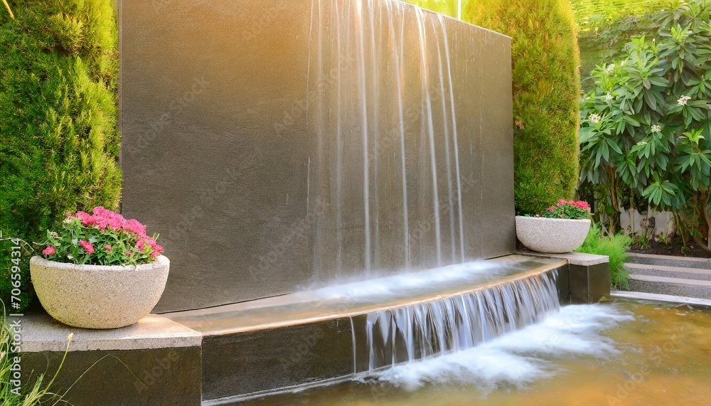 contemporary outdoor water feature for homes large banner featuring a ...