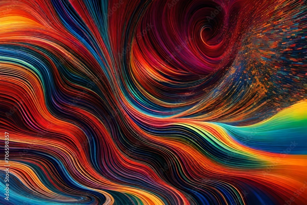 Foto de A spectrum of radiant colors pulsating and vibrating, creating ...