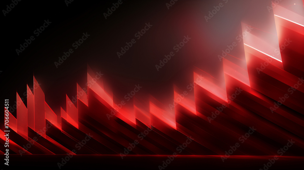Red Falling Zigzag Line on Economic Graph An image showing a red ...