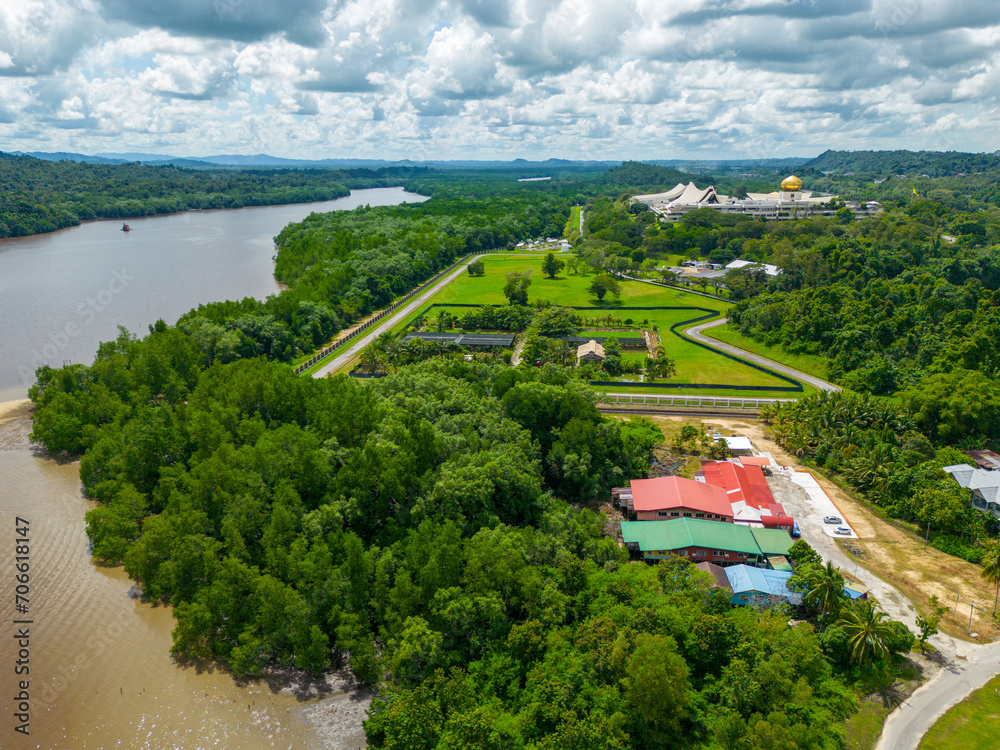 Bandar Seri Begawan Istana Nurul Iman Aerial View. Bandar Seri Begawan ...