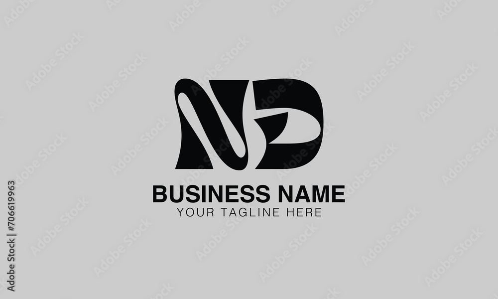 ND N nd initial logo | initial based abstract modern minimal creative ...
