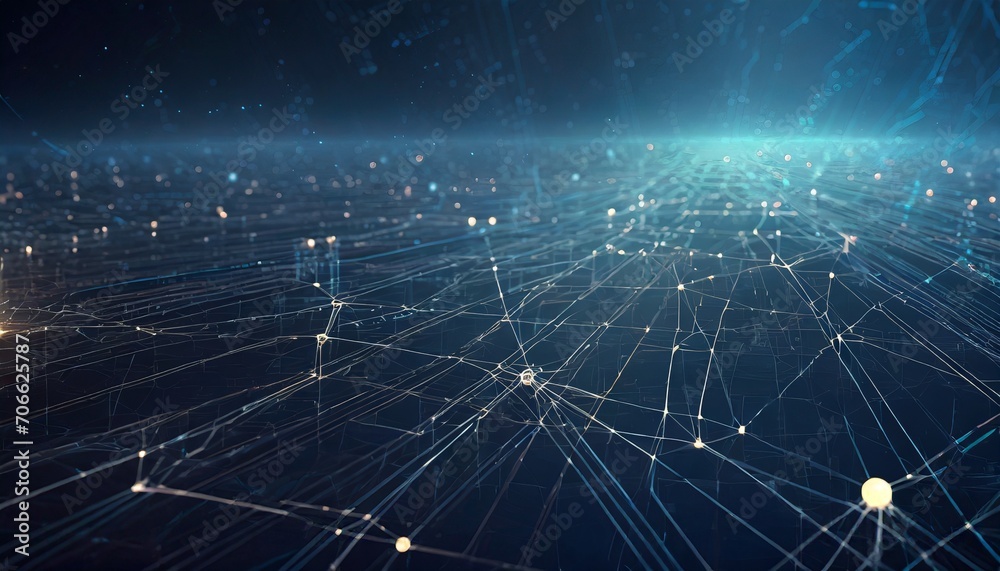 big data concept digital neural network introduction of artificial intelligence cyberspace of ...