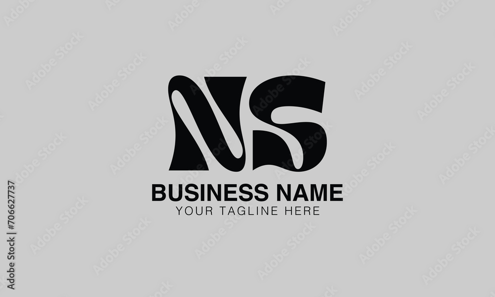 NS N ns initial logo | initial based abstract modern minimal creative ...