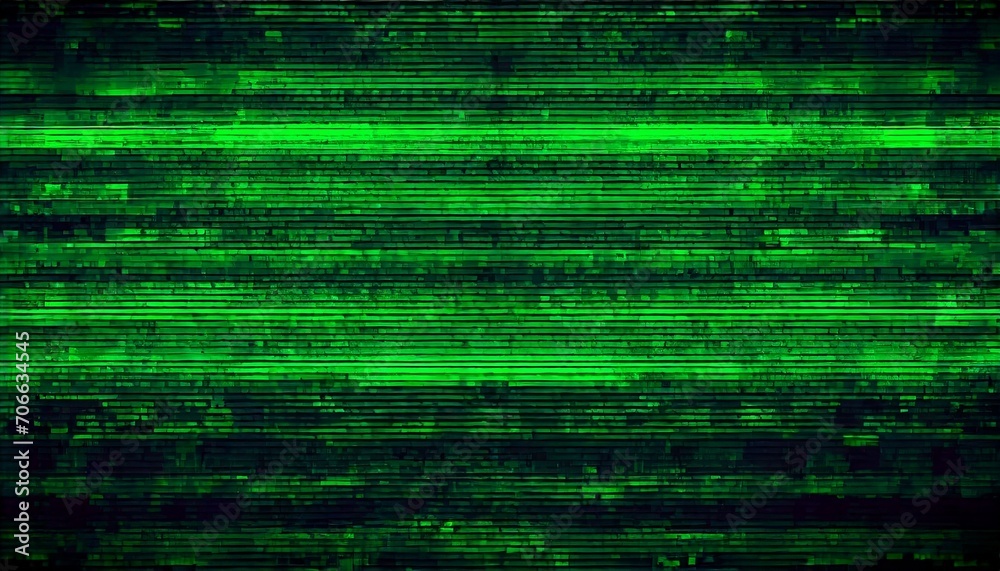 seamless faded horror green retro vhs scanlines or tv signal static ...