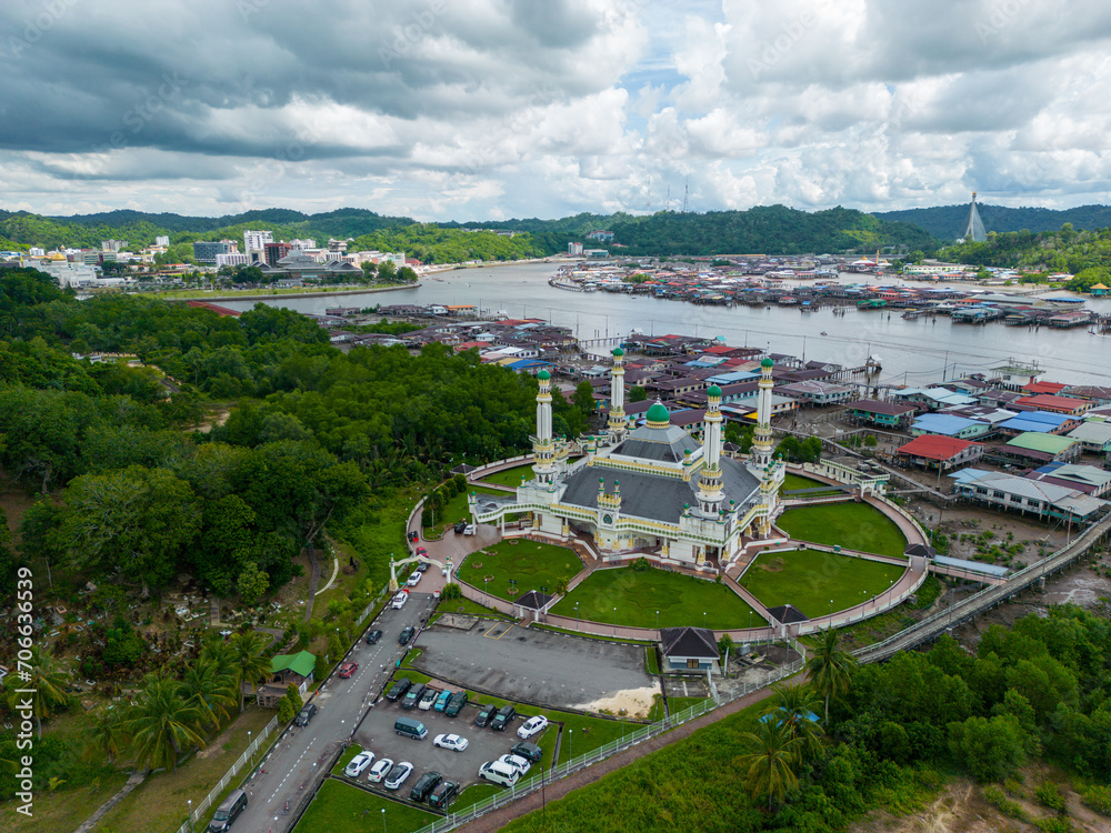 Aerial View. Masjid Duli Pengiran Muda Mahkota Pengiran Muda Haji Al ...